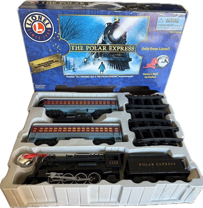 Lionel Polar Express Christmas Train Set With Santa's Bell In Original ...
