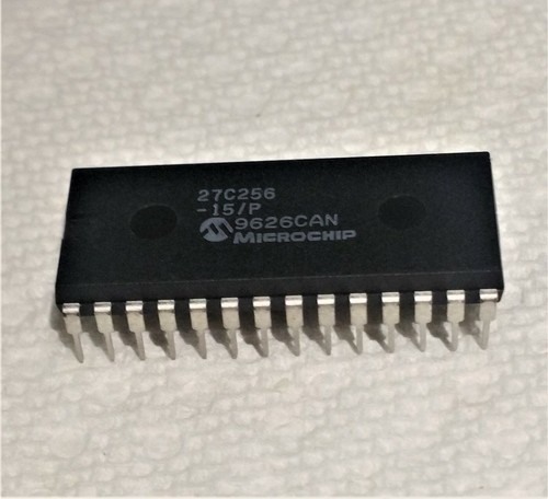 MICROCHIP 27C256-15/P CMOS EPROM in 600 Mil DIP Package (OTP-No window ...