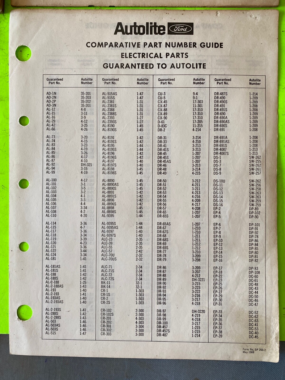Guaranteed to Autolite guide, 4 pages, 1969. Item: 17302 | eBay