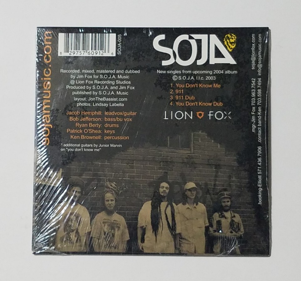 Soja: Soldiers of Jah Army - 911 EP CD (2003) -- NEW! SEALED!! | eBay