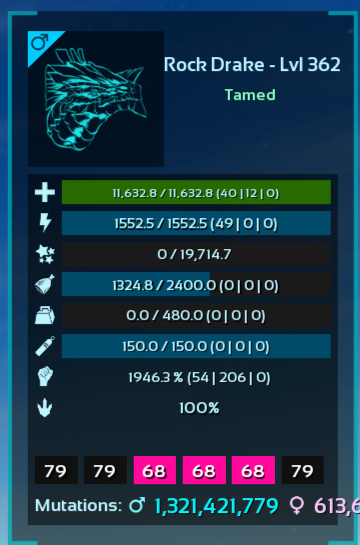 🔥ARK Survival Ascended PvE New Top stats Rock Drake 1617m PC/XBOX/PS5 ...