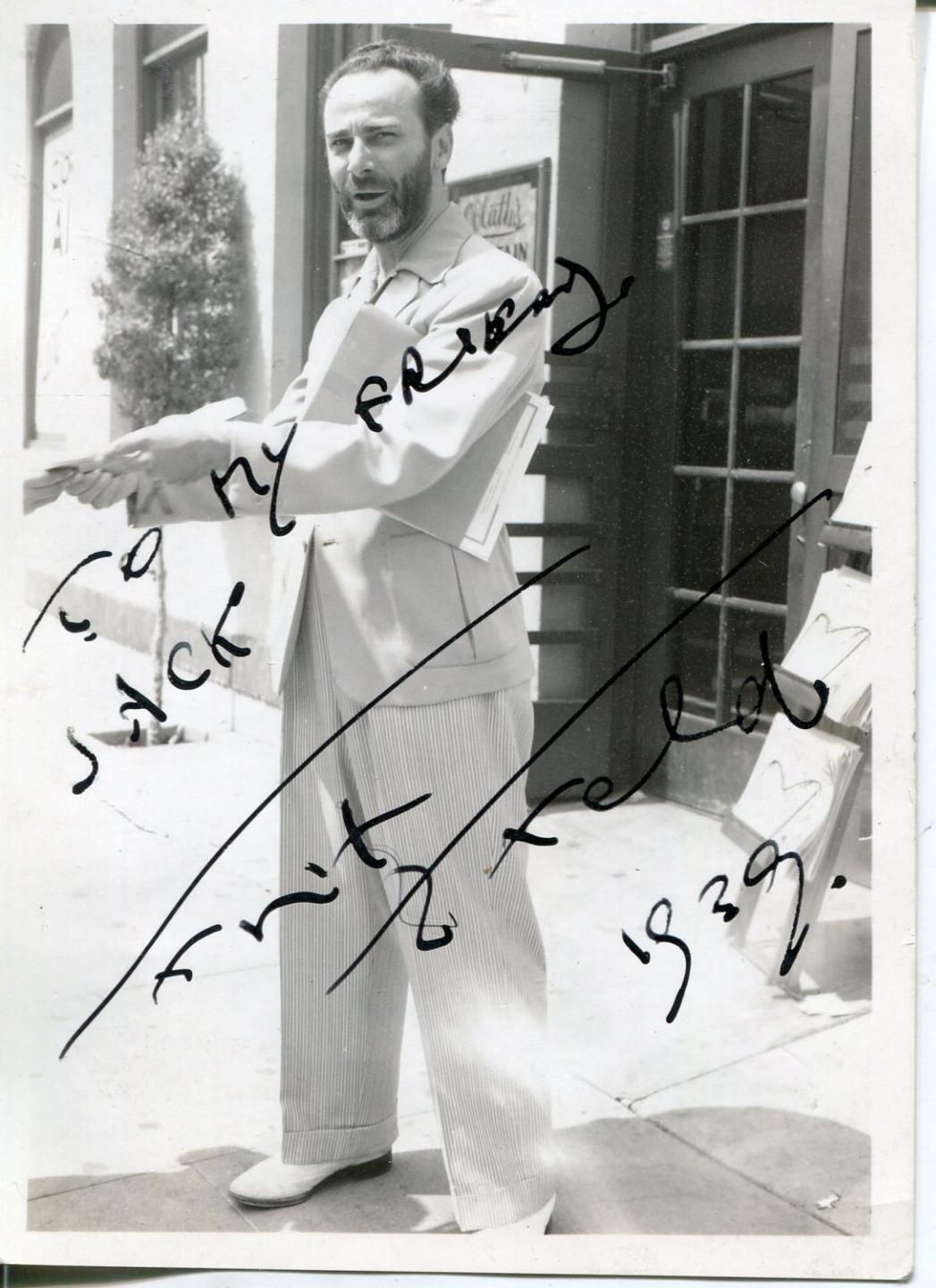 Fritz Feld Autograph Signed Photo Silent Movie Character Actor TV I ...