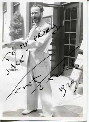 Fritz Feld Autograph Signed Photo Silent Movie Character Actor TV I ...