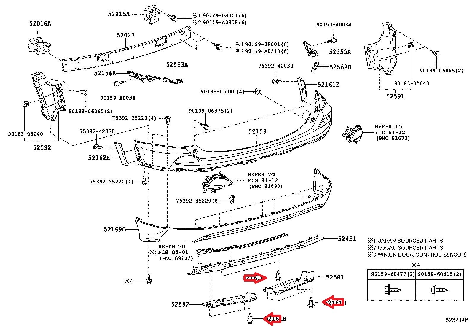 16 - 19 TOYOTA RAV4 REAR BUMPER LOWER RETAINER PIECE CLIP QTY OF 5 NEW ...