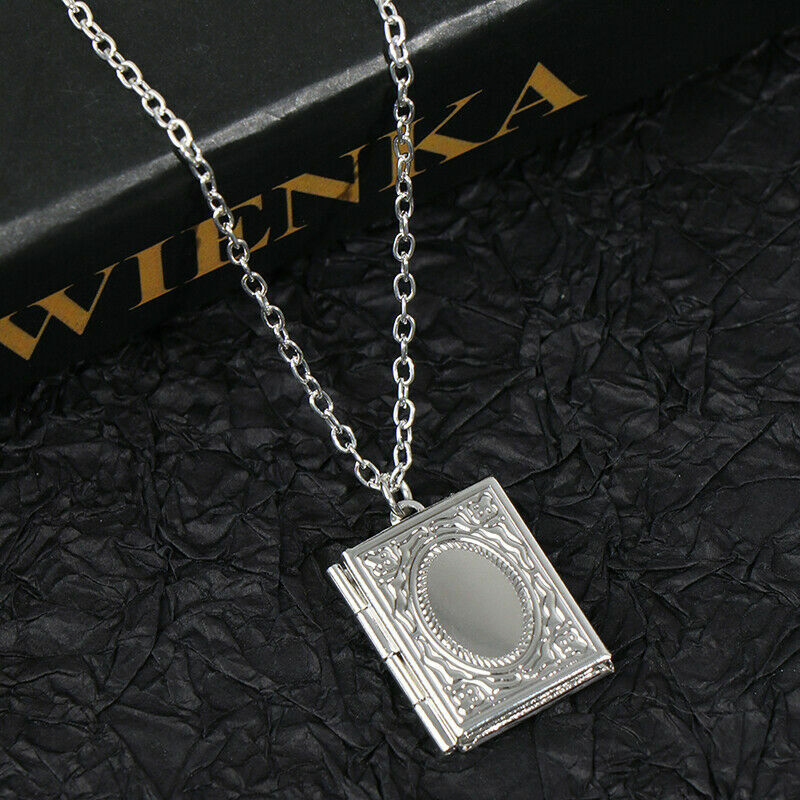 925 Silver Christian Jesus Catholic Crucifix Bible Book Locket Pendant ...