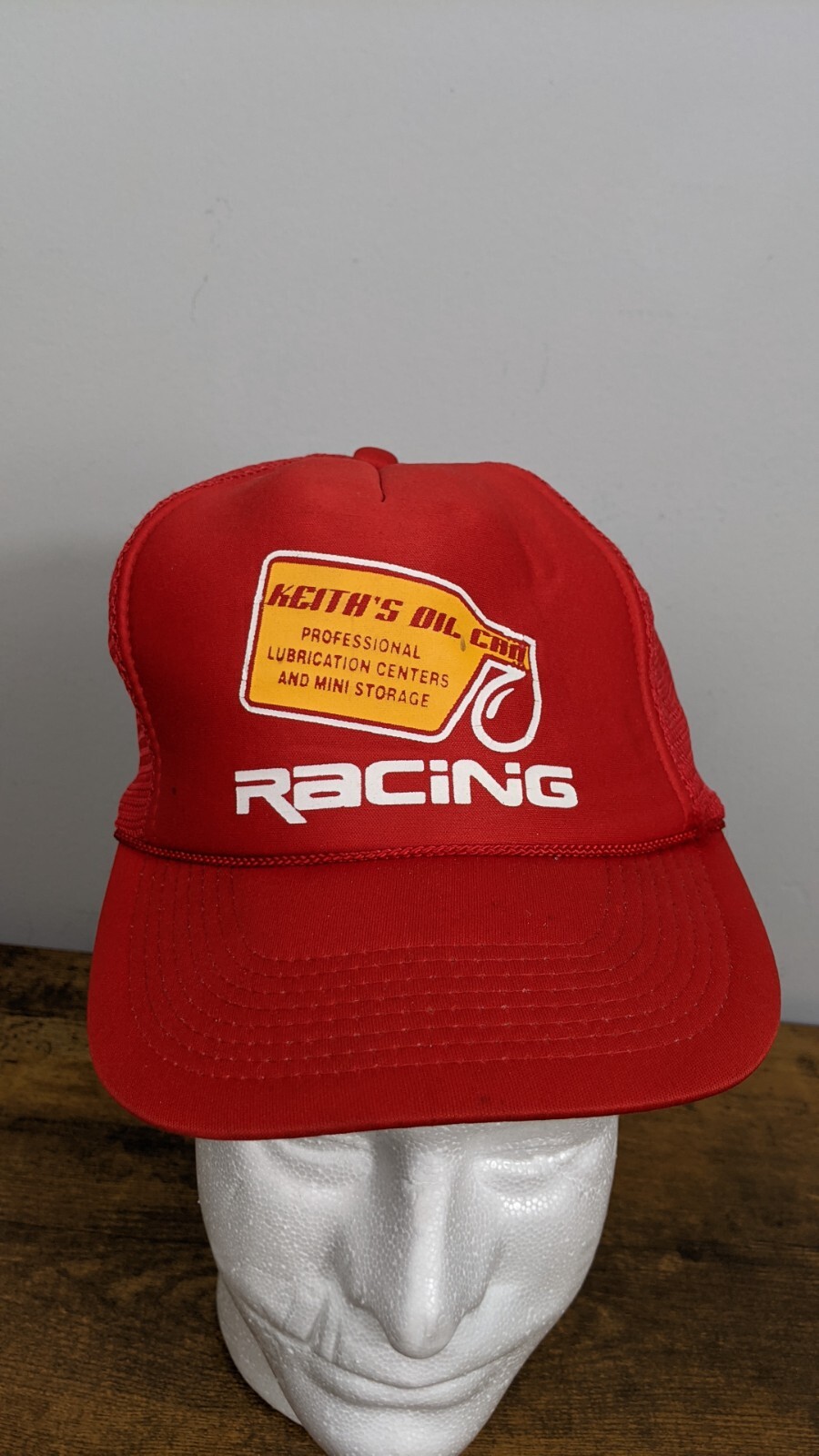 Vintage Keith’s Oil Racing Hat Red Mesh Trucker Snapb… - Gem