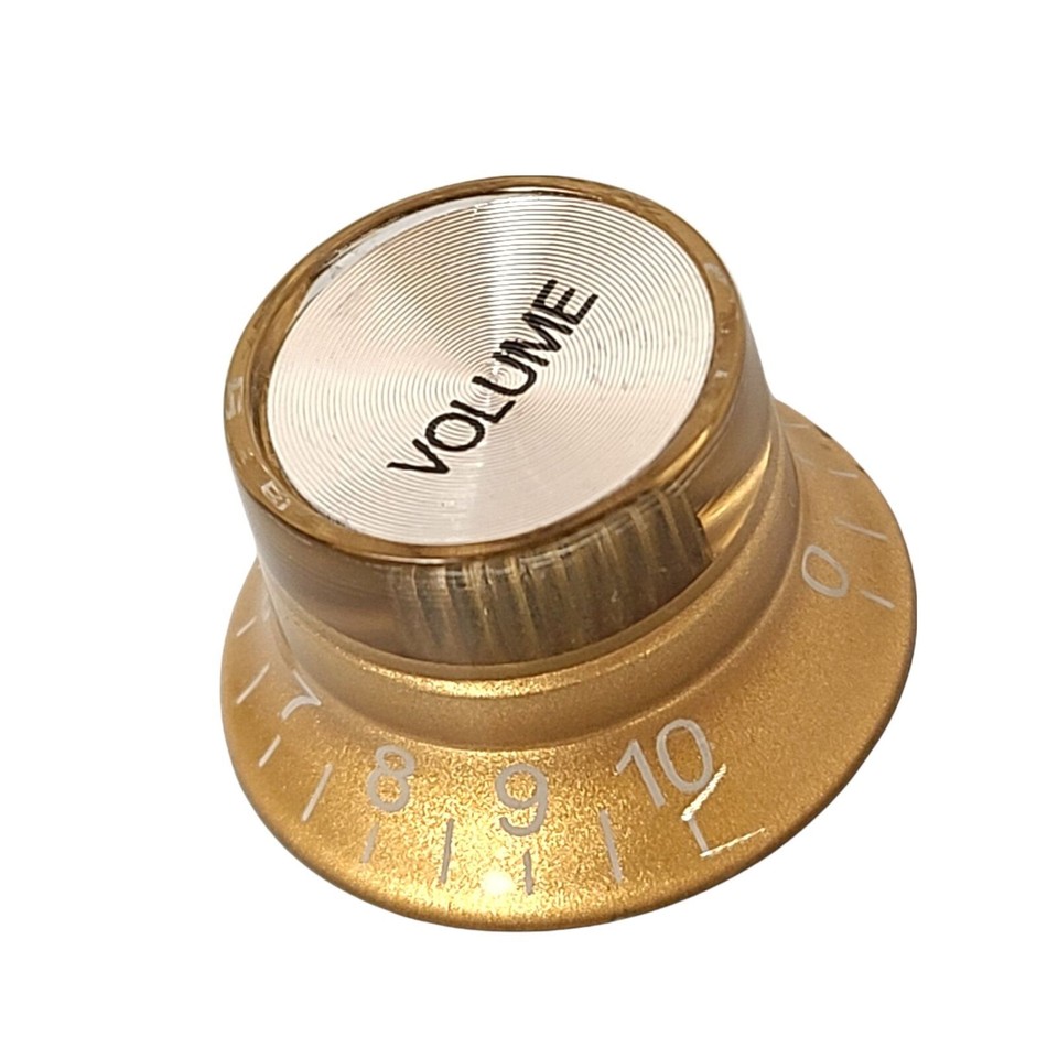 Electric Guitar Knobs Top Hat Control Les Paul Volume Tone Gold Metric ...