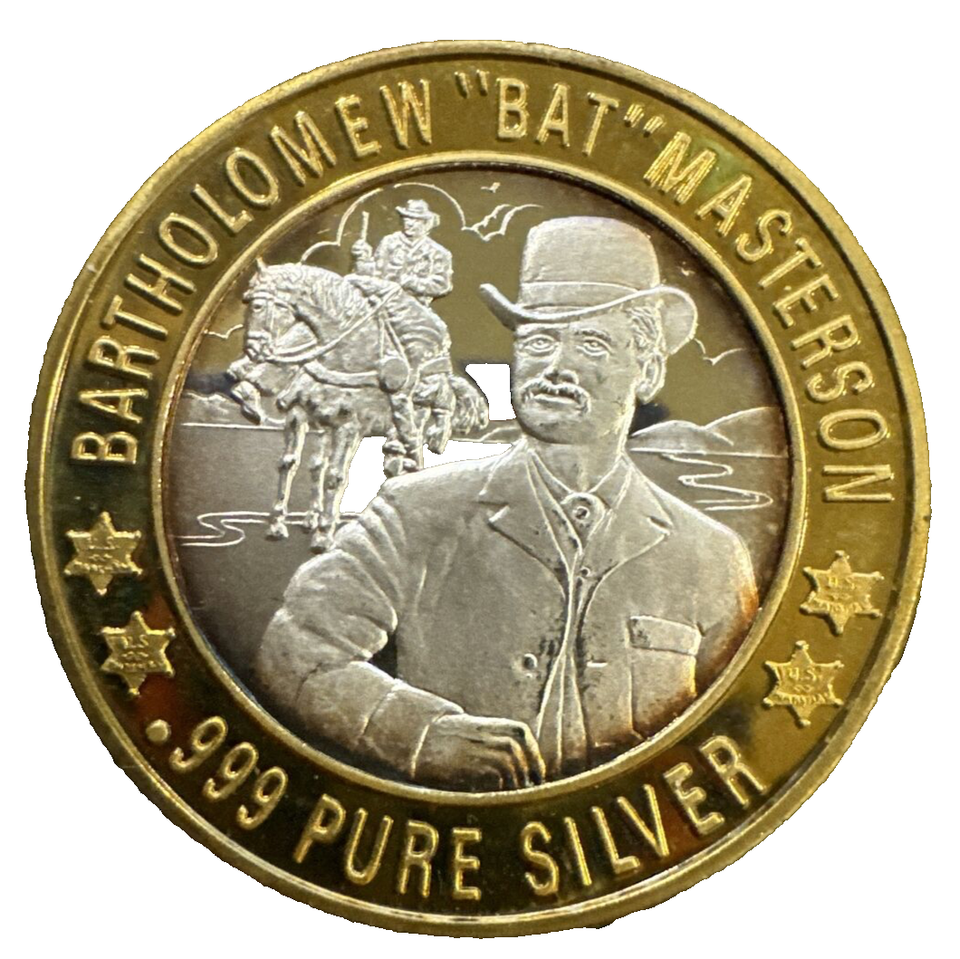 6 .999 silver casino tokens Wanted Dead or Alive , Bonnie & Clyde , etc ...