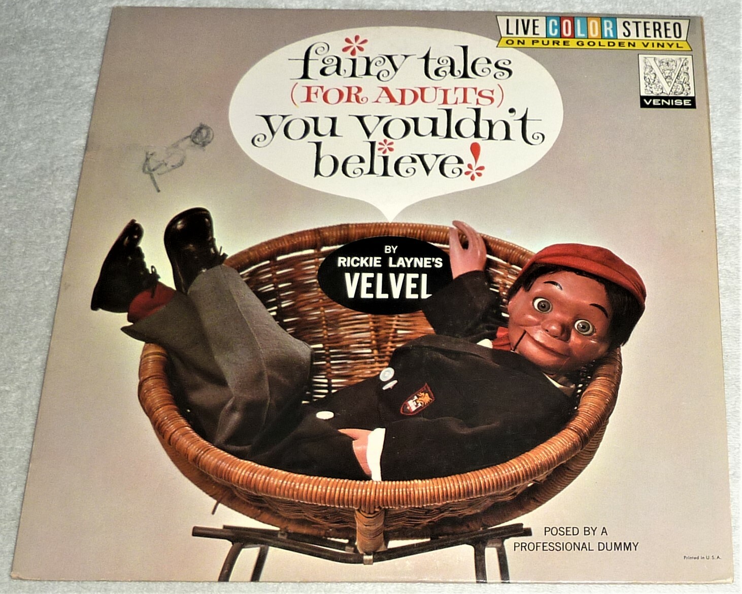 "USED" (YELLOW) VINYL LP by RICKIE LAYNE'S VELVEL "FAIRY TALES (FOR ...