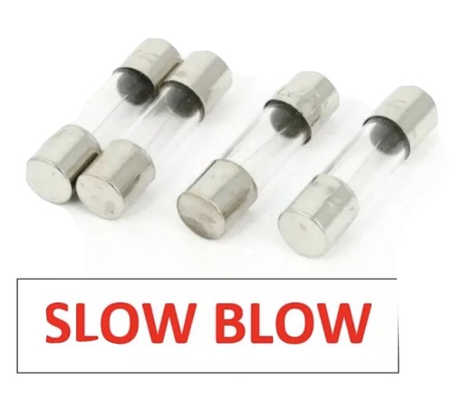 4 pcs Slow-Blow Fuse 250V Glass Fuses 5 x 20 mm VARIOUS AMPS | eBay