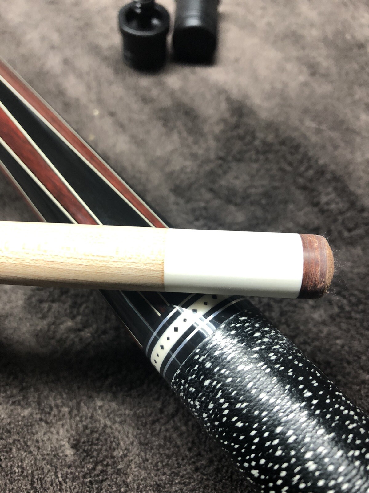 Rhino BloodWood Playing Pool Cue W/ 6 Points & Fancy Ringwork Joint ...