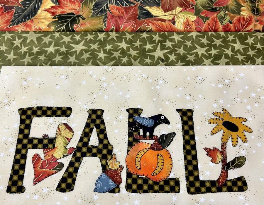 25.25X19.25" FALL AUTUMN Mini Quilt Top + Binding Sunflower Crow ...