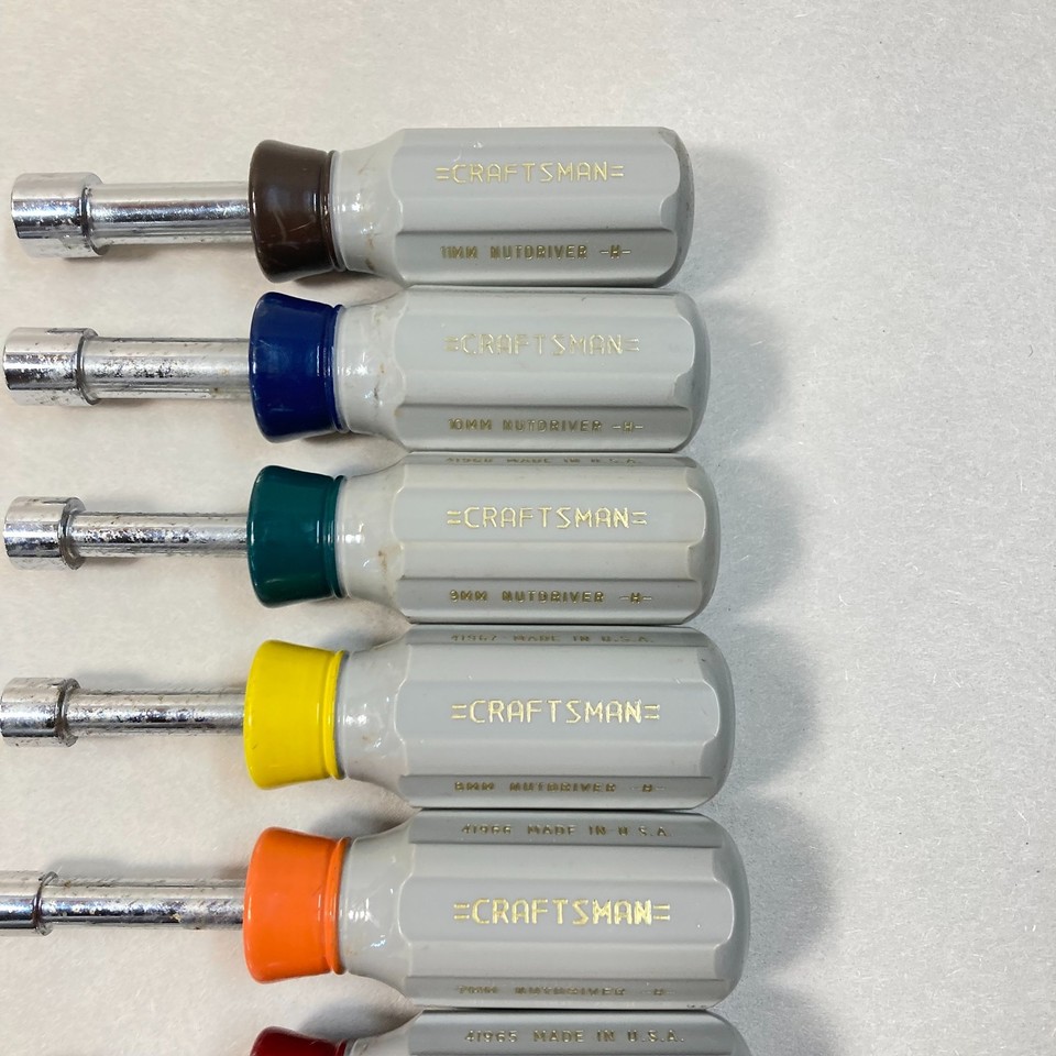 Craftsman Nut Driver Set 8 Pc Stubby 5mm-11mm Metric USA | eBay