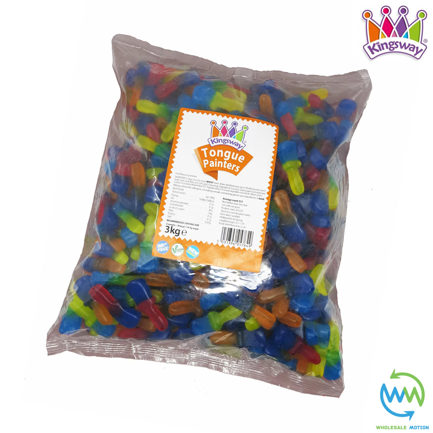 TONGUE PAINTERS Sweets GUMMY Candy FRUIT PAINTBRUSH JELLY Kingsway PICK ...
