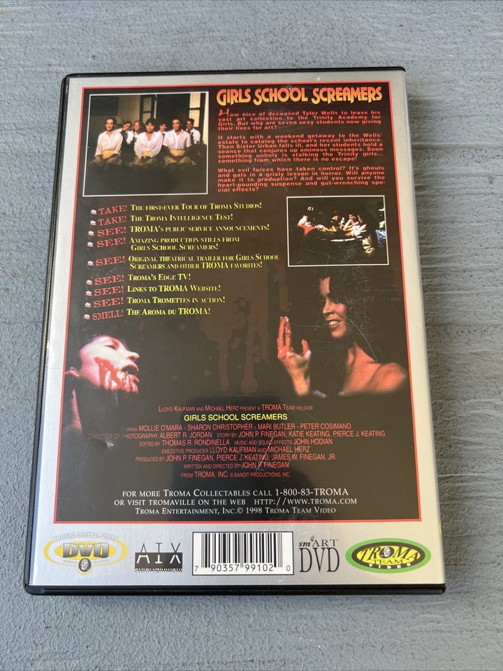Girls School Screamers (DVD, 1998) Troma Video Insert Included ...
