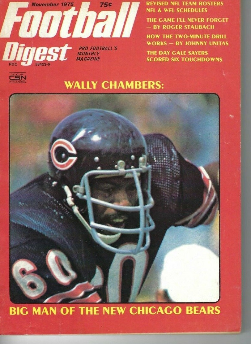1975 Football Digest magazine Wally Chambers, Chicago Bears VGNL | eBay