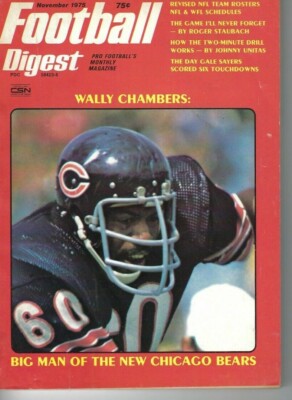 1975 Football Digest magazine Wally Chambers, Chicago Bears VGNL | eBay