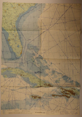 Jet Navigational Chart JNC-47N Cuba-Jamaica 1972 Aeronautical Map | eBay