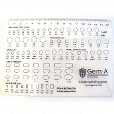 Gem - A DIAMOND GAUGE Carat ESTIMATOR AND SPECIFIC GRAVITY SHEET ...