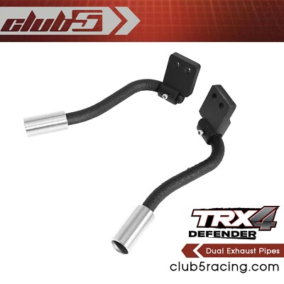 Dual Exhaust Pipes for TRX-4 Defender D110, Bronco Body | eBay
