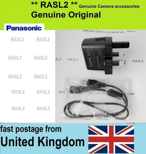 Genuine Panasonic Charger + USB Cable DC-GX9 / DMC-FZ82 TZ200 GX850 ...