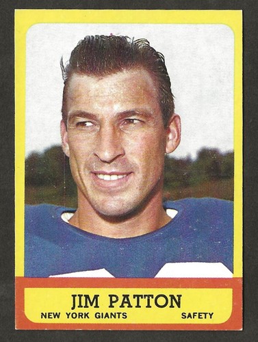 1963 Topps #58 JIM PATTON New York Giants SP | eBay