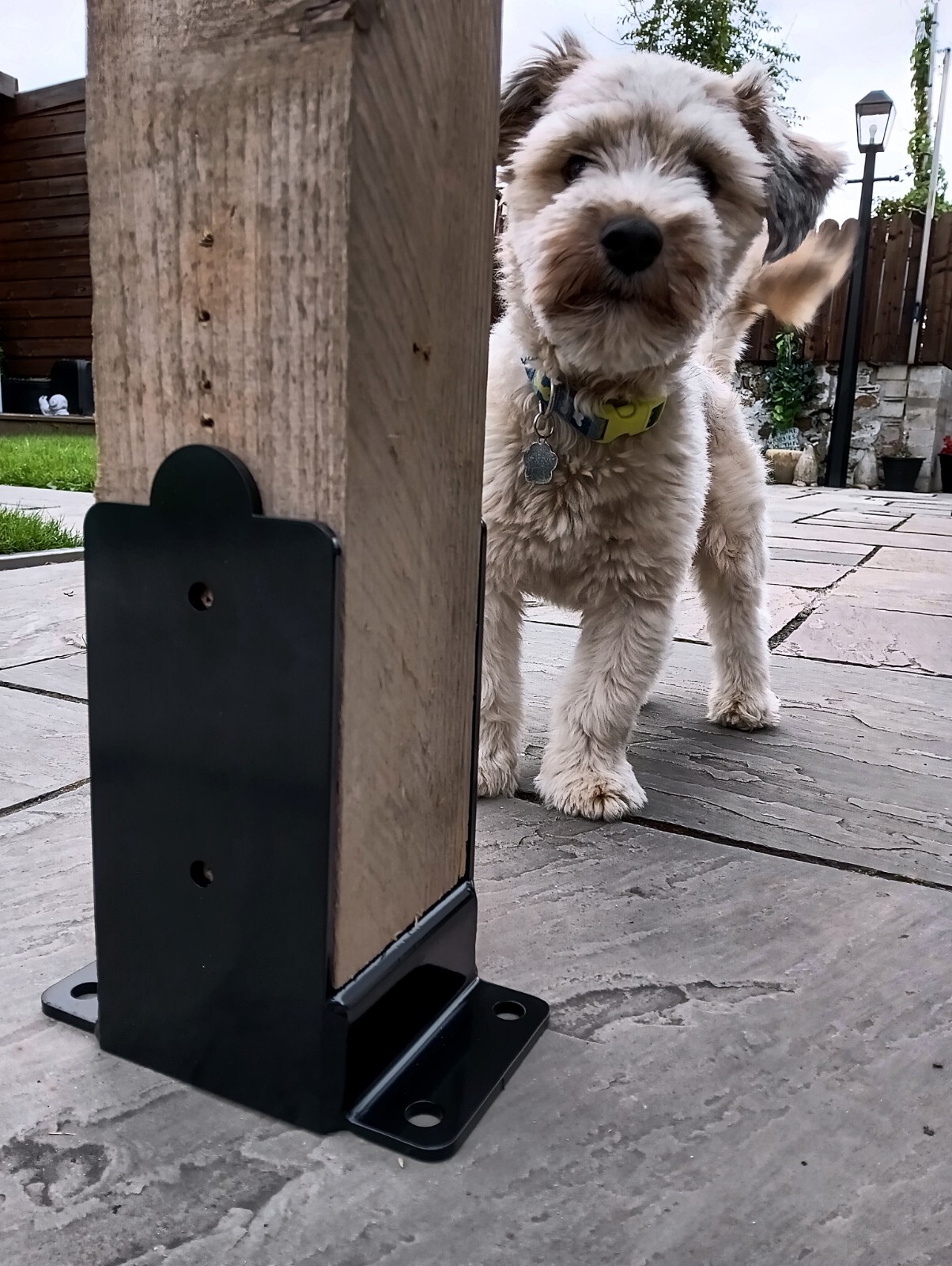 Pergola Post Socket Brackets Piller Base Support 100mm 4" Bolt Down ...