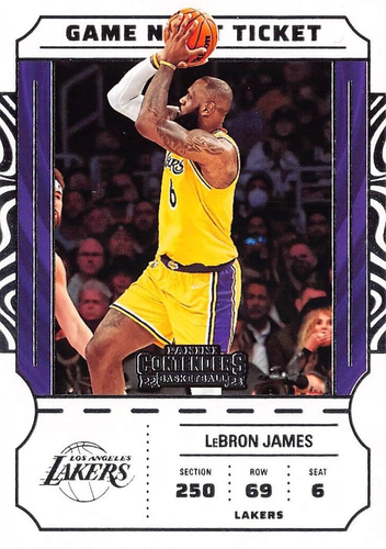 2022-23 Panini Contenders Game Night Ticket #21 LeBron James p2s-27075 ...
