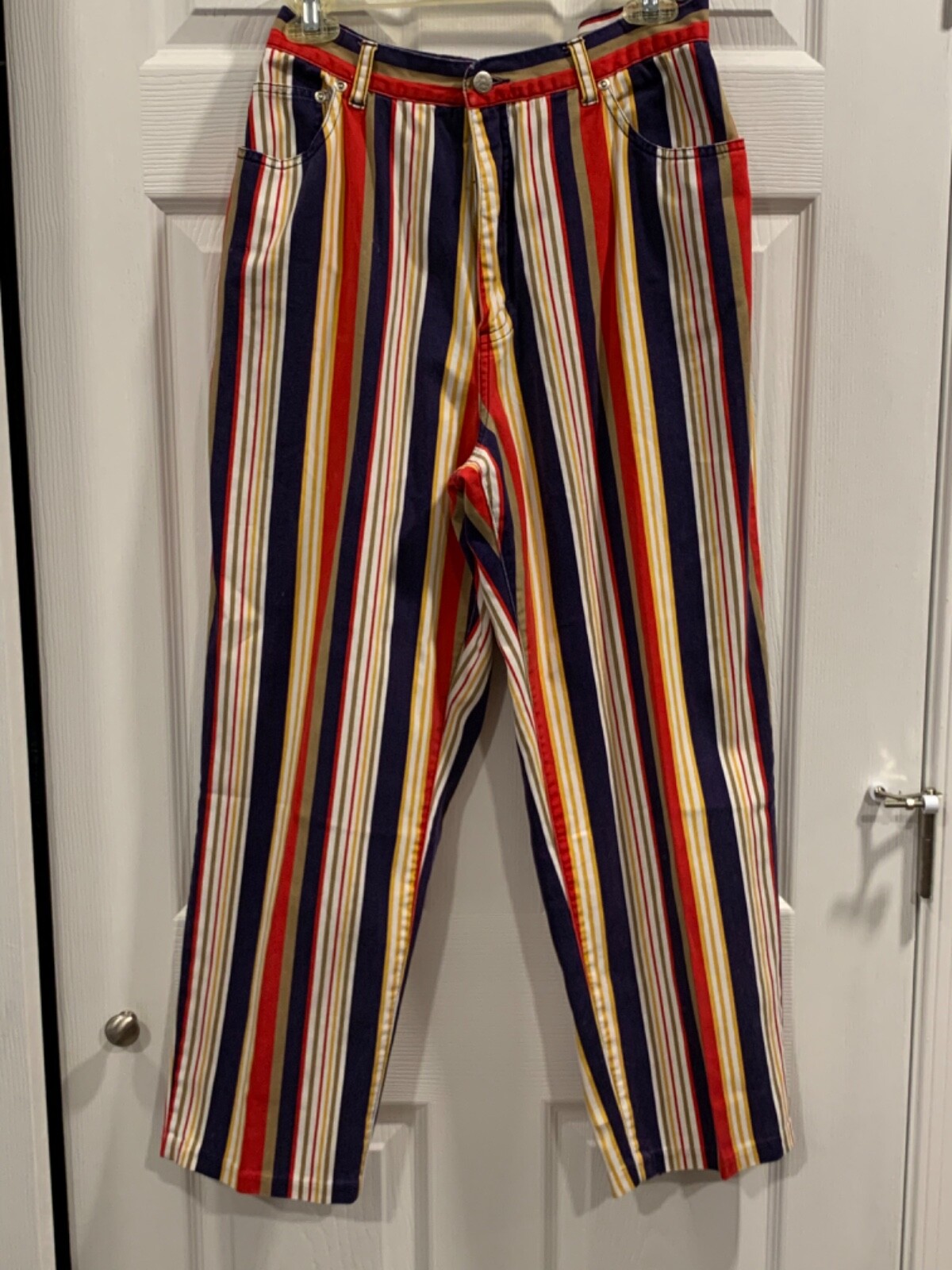 Crazy Horse Legend Pants Vertical Stripes Multi Color… - Gem