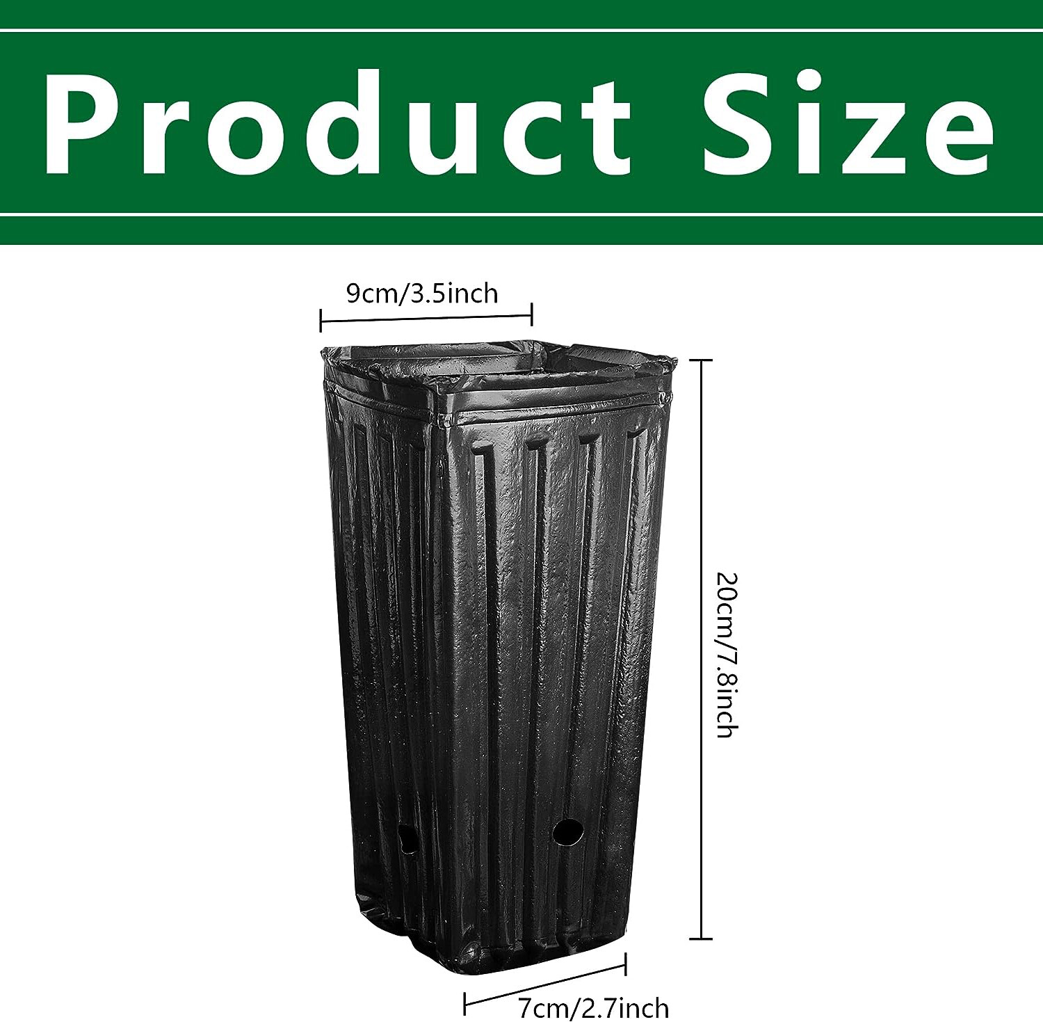 40pcs 7.8" Deep Tree Pots Seedling Nursery Pots Deep Plant Flowers ...