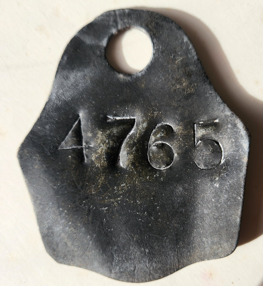 Lot Of 4 Antique Coal Miner Brass Aluminum Tags Numbered | eBay