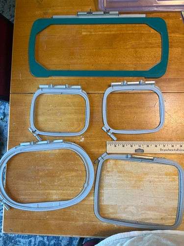 Lot of 5 Bernina Hoops Including Snap Hoop, lightly used, good ...
