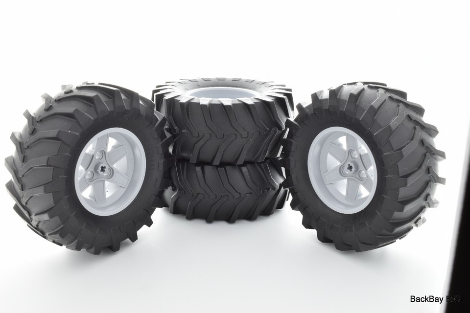 4x Lego Technic Tractor/Tumbler, Wheel Tire 107x44R LBG Rims 23798/ ...