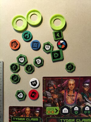 TIGER CLAWS GANG TOKEN+BASE+CARD+DASHBO/CYBERPUNK 2077 GANGS OF NIGHT ...