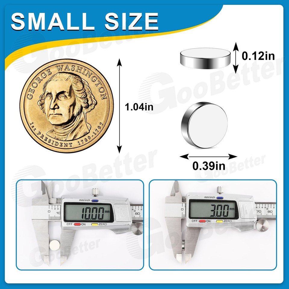 Lot Neodymium Magnets N52 Disc Round Super Strong Rare Earth Small ...