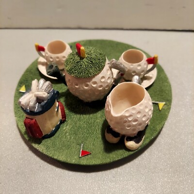 Novelty Shelf Display Golf Tea Set in Resin-10 pc. Great for Golf ...