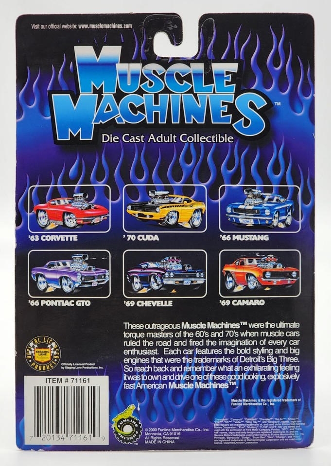 MUSCLE MACHINES 2001 (Funline) STARS AND STRIPES 1955 CHEVY RUBBER ...