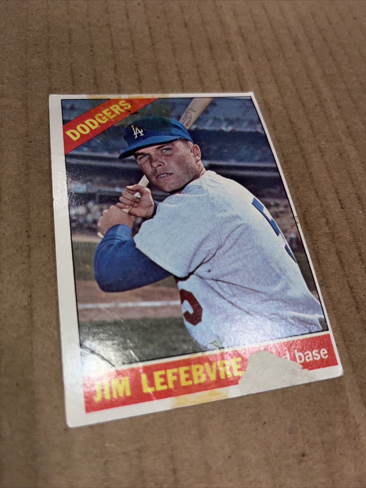 1966 Topps Jim Lefebvre #57 LA Dodgers Vintage Baseball Card (poor)(a ...
