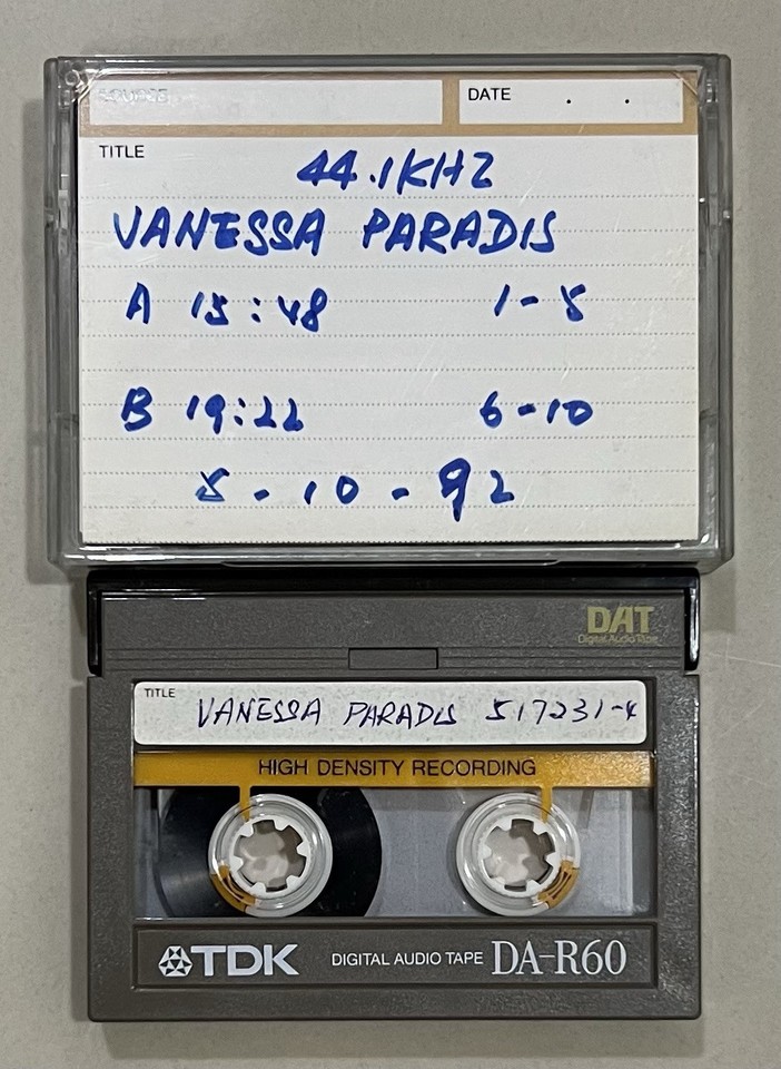 Vanessa Paradis DAT Studio Master Recording Cassette Tape Ultra Rare | eBay