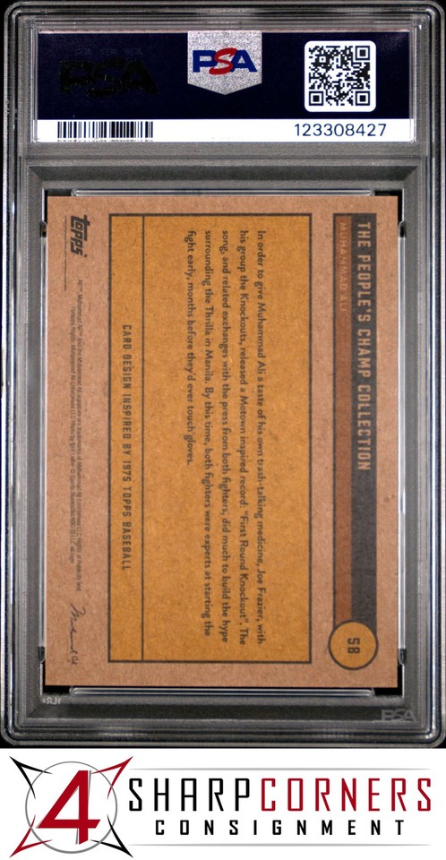 2021 TOPPS MUHAMMAD ALI THE PEOPLE'S CHAMP #58 MUHAMMAD ALI HOF POP 1 ...