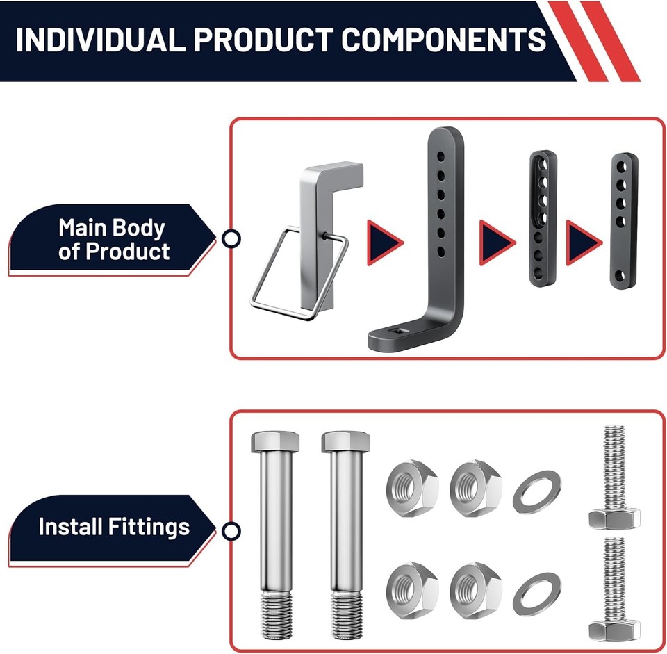 2pcs Trailer Sway Control Bracket for Equalizer Hitch Weight ...