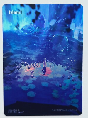 Ink painting style Island By LV 02 Foil-Altered Art Custom MTG Basic ...