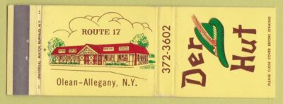 Matchbook Cover - Der Hut Olean Allegany NY | eBay