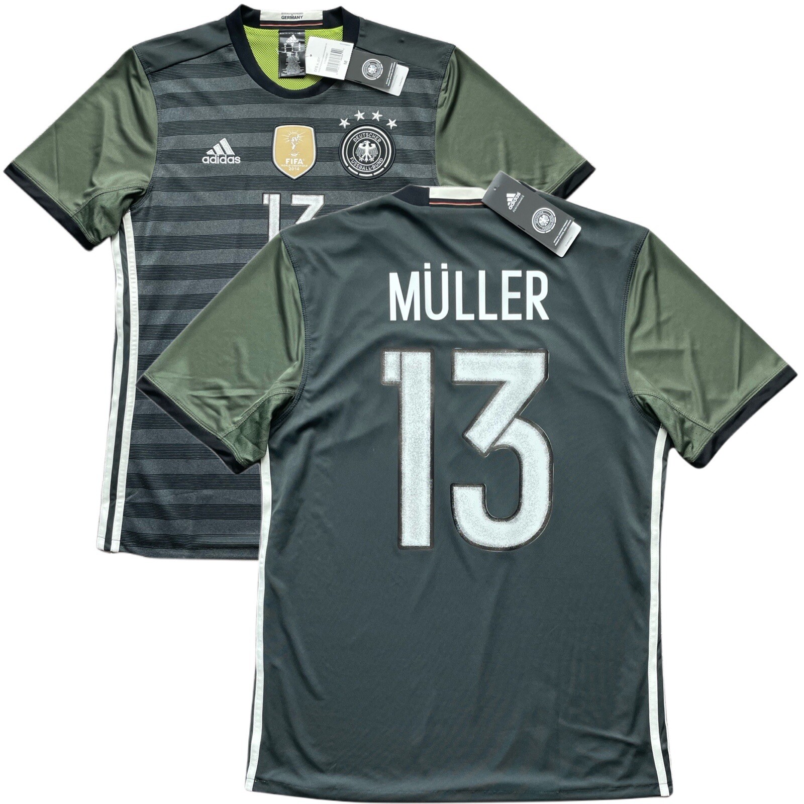 2016/17 Germany Away Jersey #13 Thomas Muller Medium Reversible Euro ...