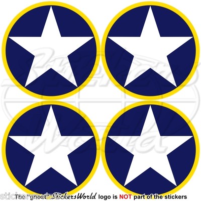 United States USAAF '42-'43 Aircraft Roundel USAF NAVY WW2 50mm Sticker ...