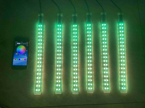 6PCS 1FT Kit APP Remote DOUBLE ROW CHASING Flow LED SSL Trucks IP68 ...