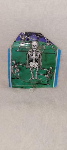 Vintage Halloween Jointed Dancing Skeleton Halloween Pull String Toy 3 ...