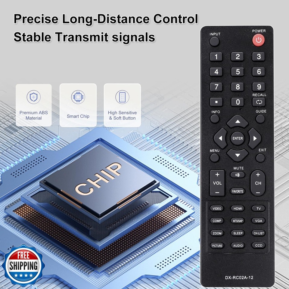 Universal Replacement Remote Control Fit for All Dynex TV, Includ | eBay