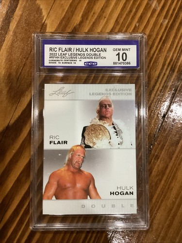 2022 Leaf Legends Double #RFHH Ric Flair/Hulk Hogan CCG 10 GEM MINT RIP ...