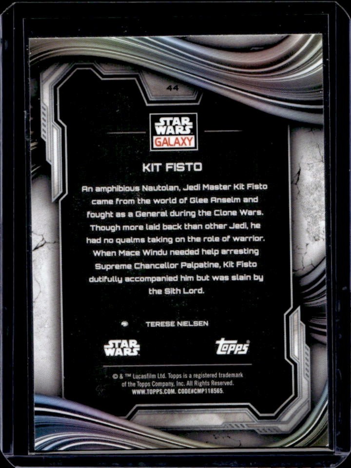 2025 Topps Chrome Star Wars Galaxy Kit Fisto Mini-Diamond Refractor #44 ...